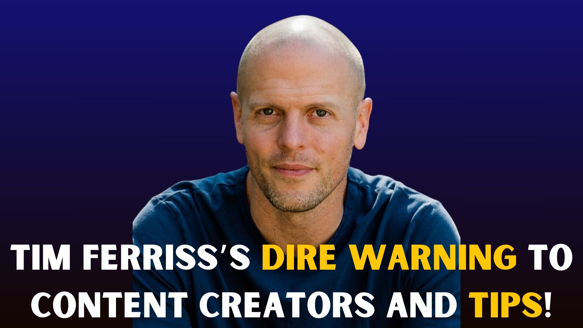 Tim Ferriss’s Dire Warning to Content Creators and Tips! - DAVIDSON HANG
